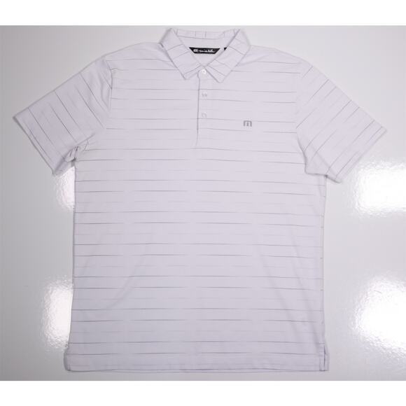 Travis Mathew | Shirts | Travis Mathew White Striped Performance Golf ...